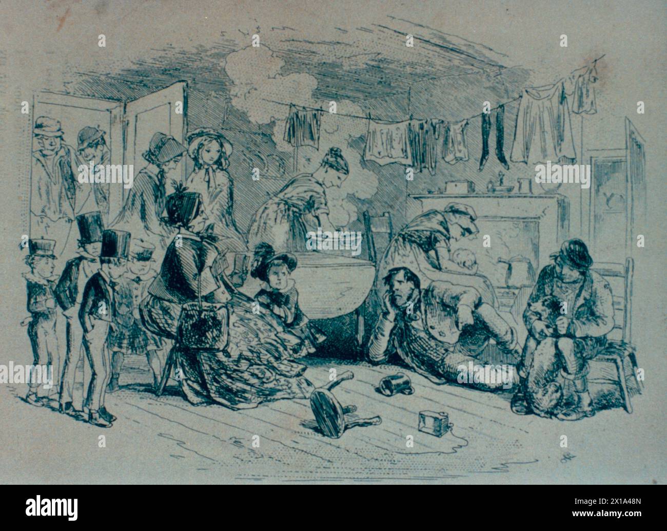 Middle-class charity: The visit to the brickmaker's home, illustration ...