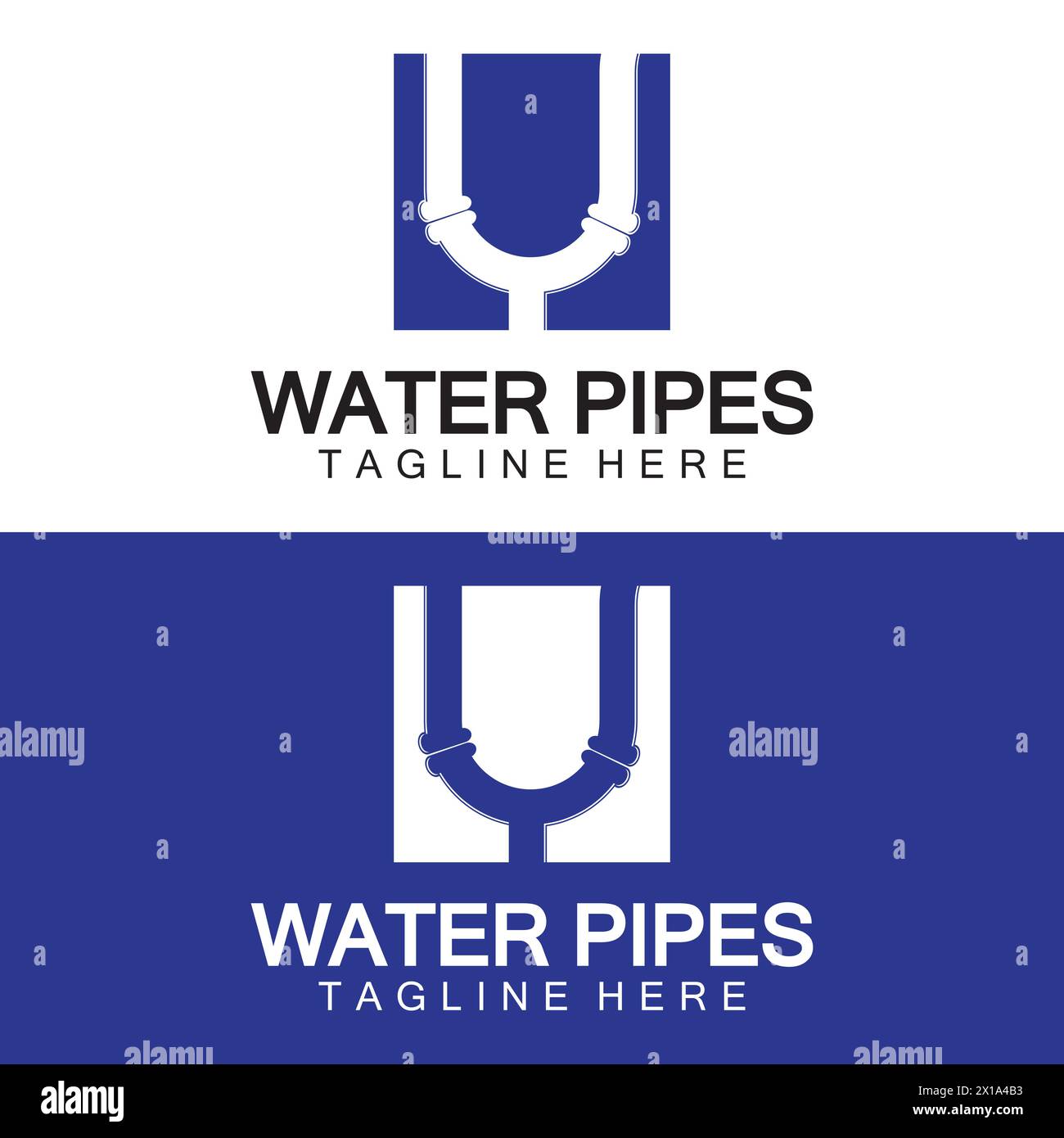 Water Pipes logo icon design template - Vector Stock Vector Image & Art ...