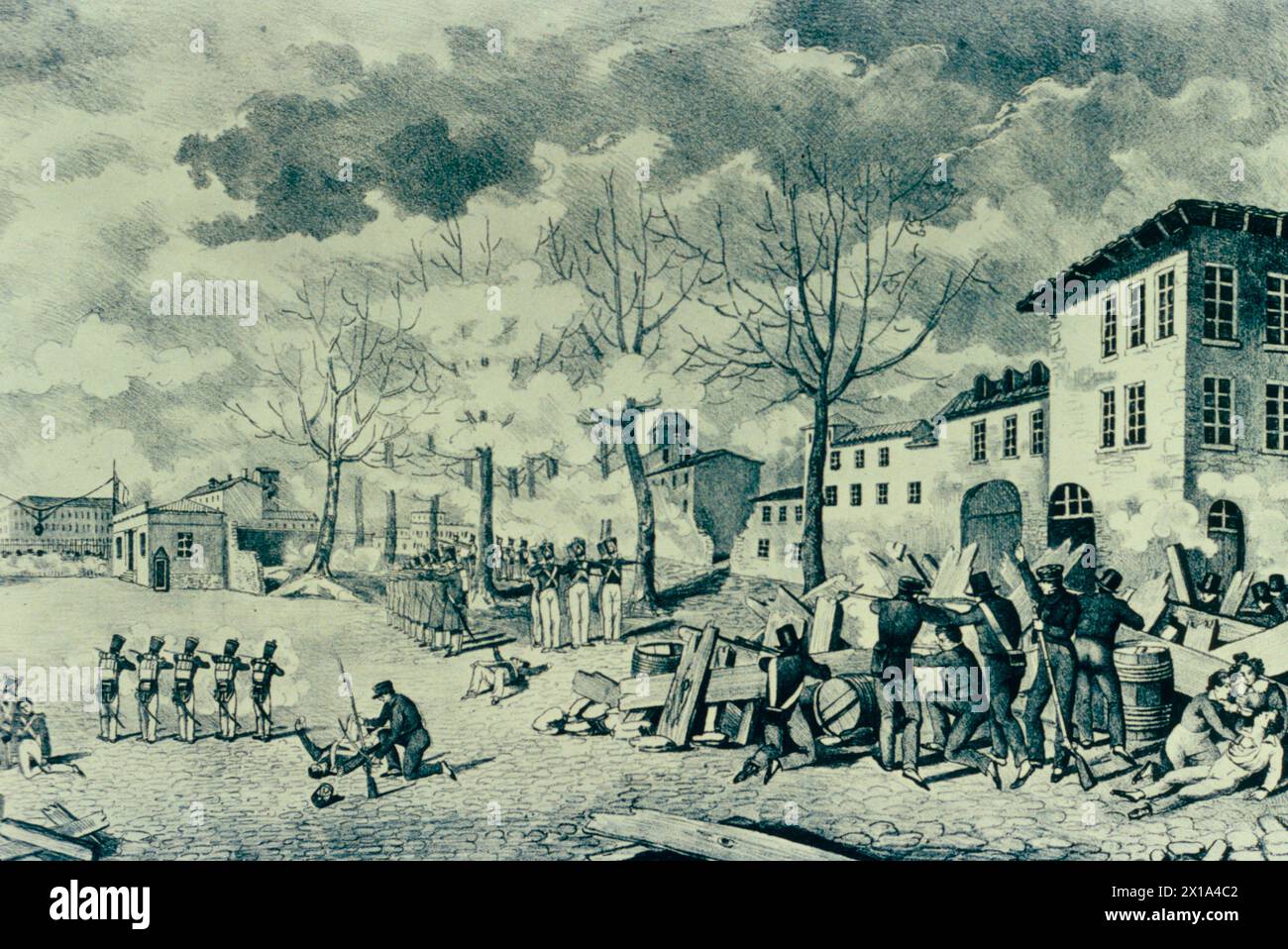 The insurrection of the workers of Lyons, France 1831: The battle at ...