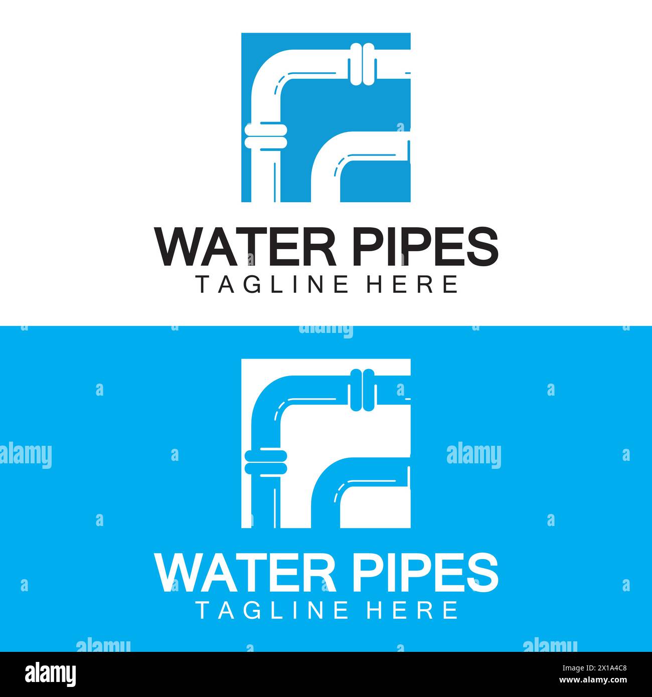 Water Pipes logo icon design template - Vector Stock Vector Image & Art ...