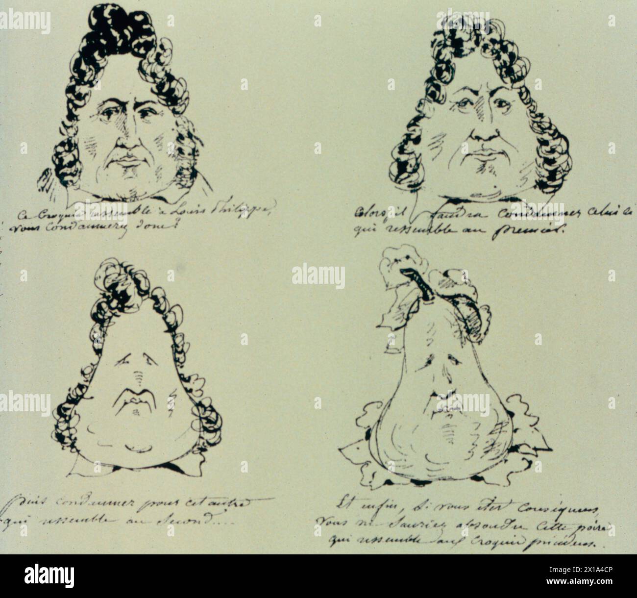 Philipon caricature hi-res stock photography and images - Alamy