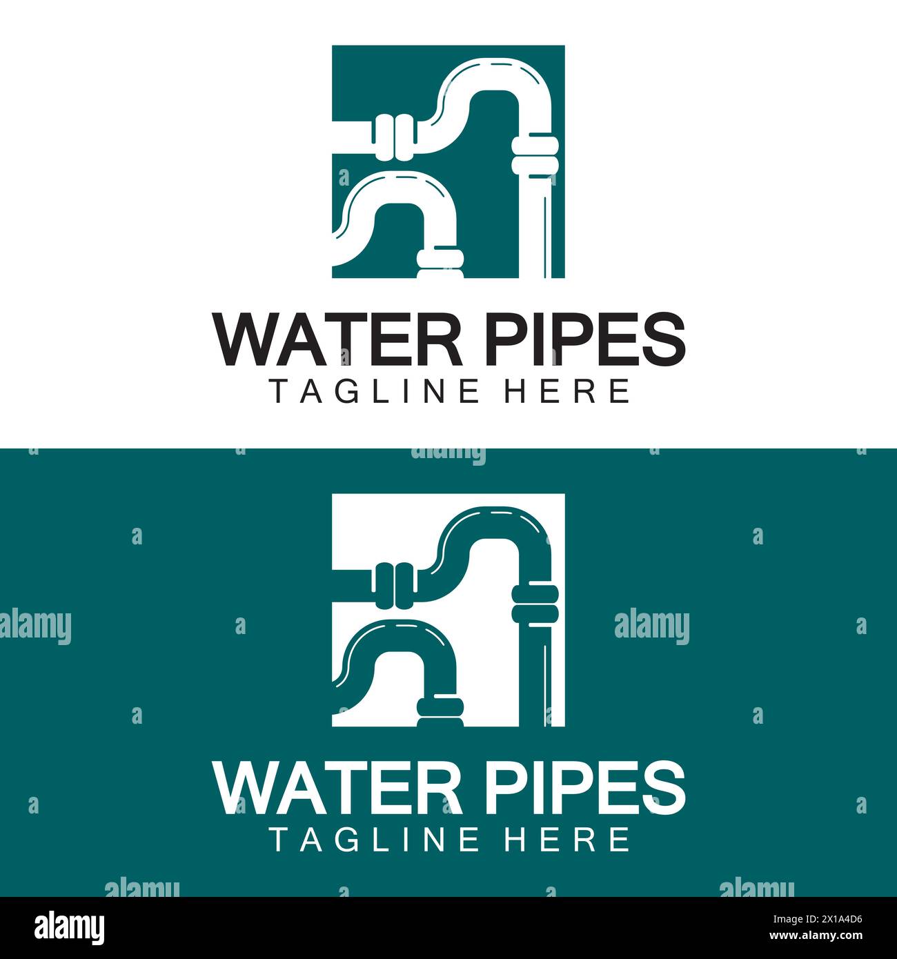 Water Pipes logo icon design template - Vector Stock Vector Image & Art ...
