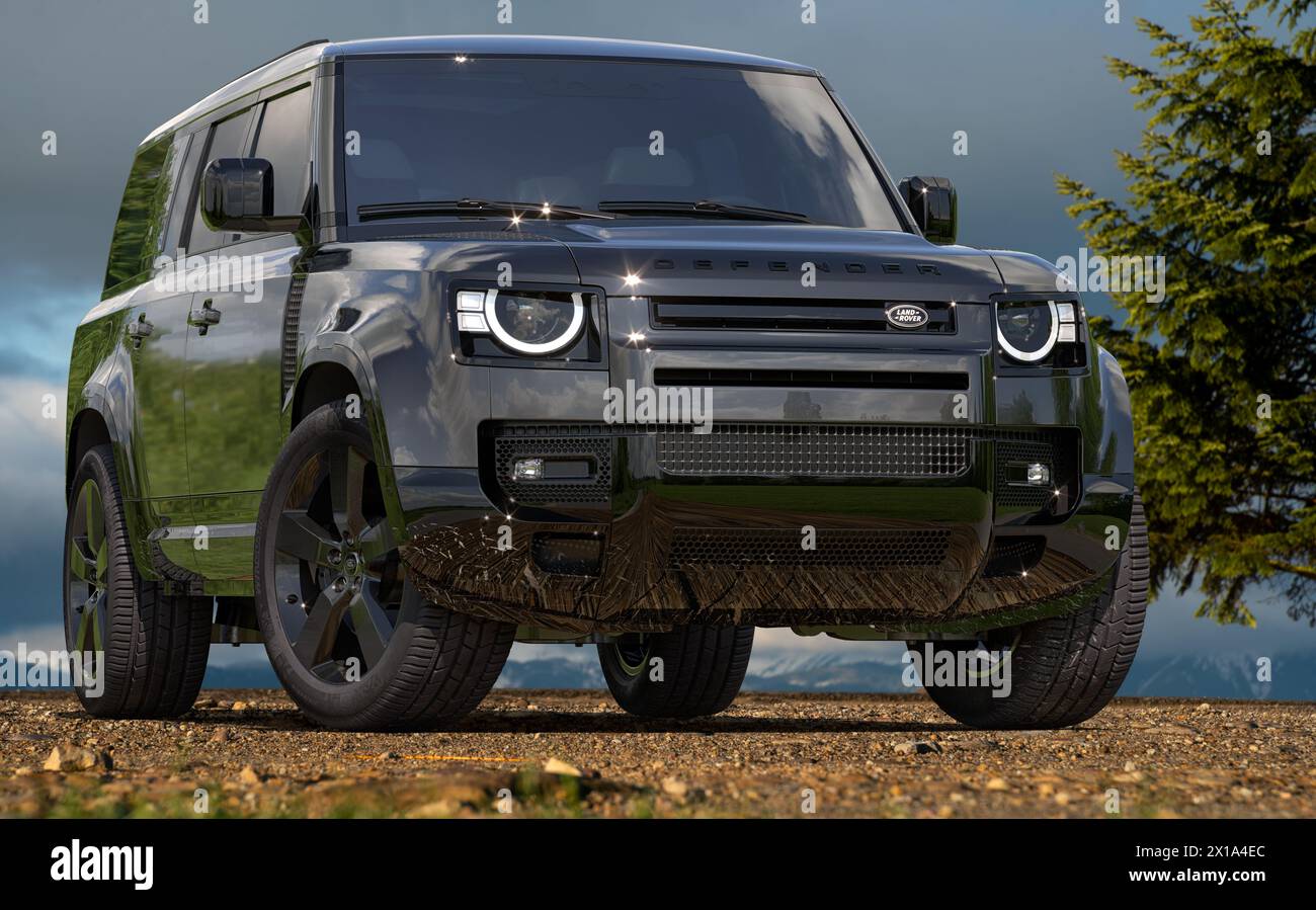 Land Rover Defender 130 - 8-seat SUV for the family Stock Photo - Alamy