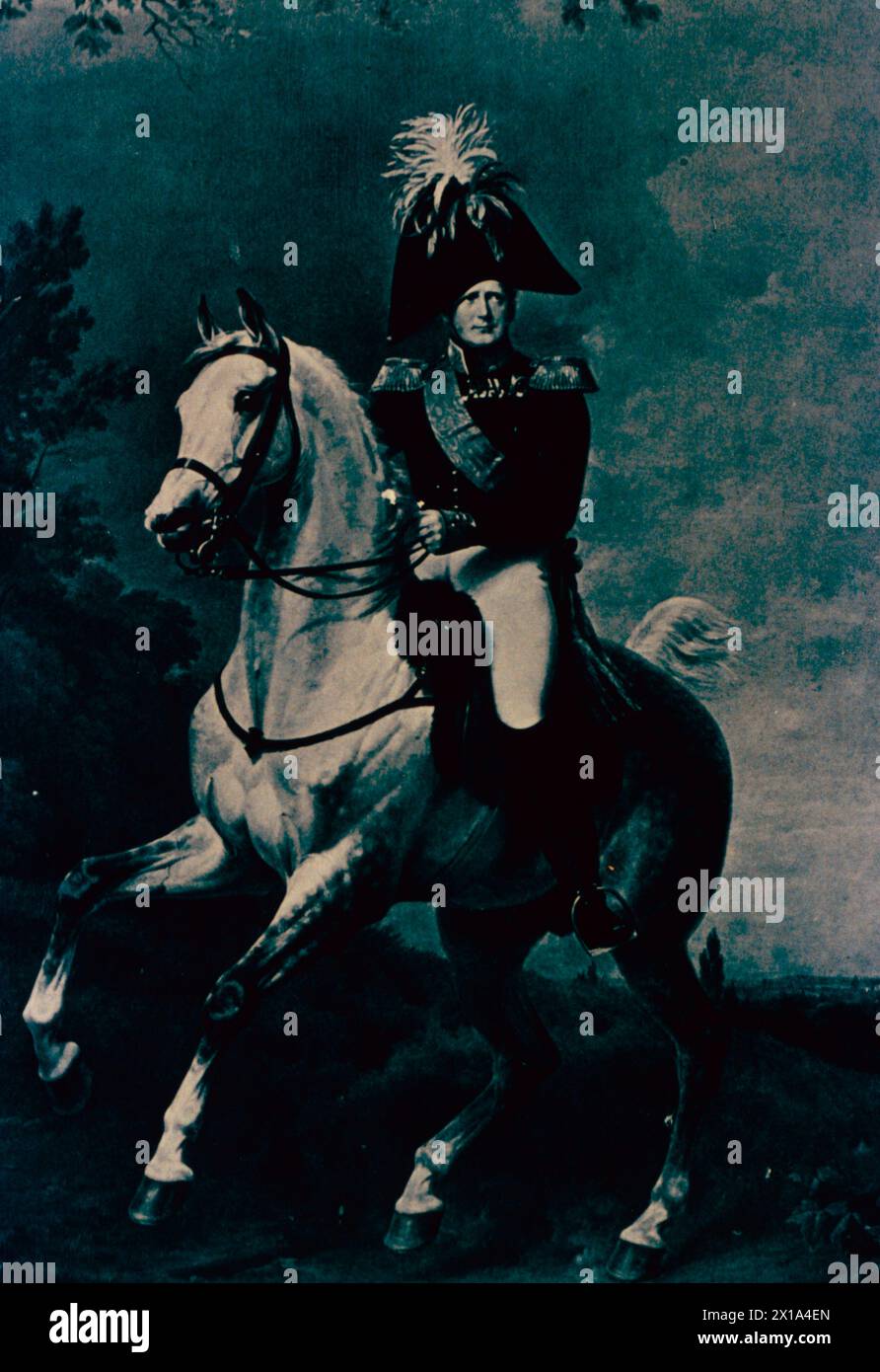 Portrait of Czar Alexander I of Russia, painting by Kruger Stock Photo ...