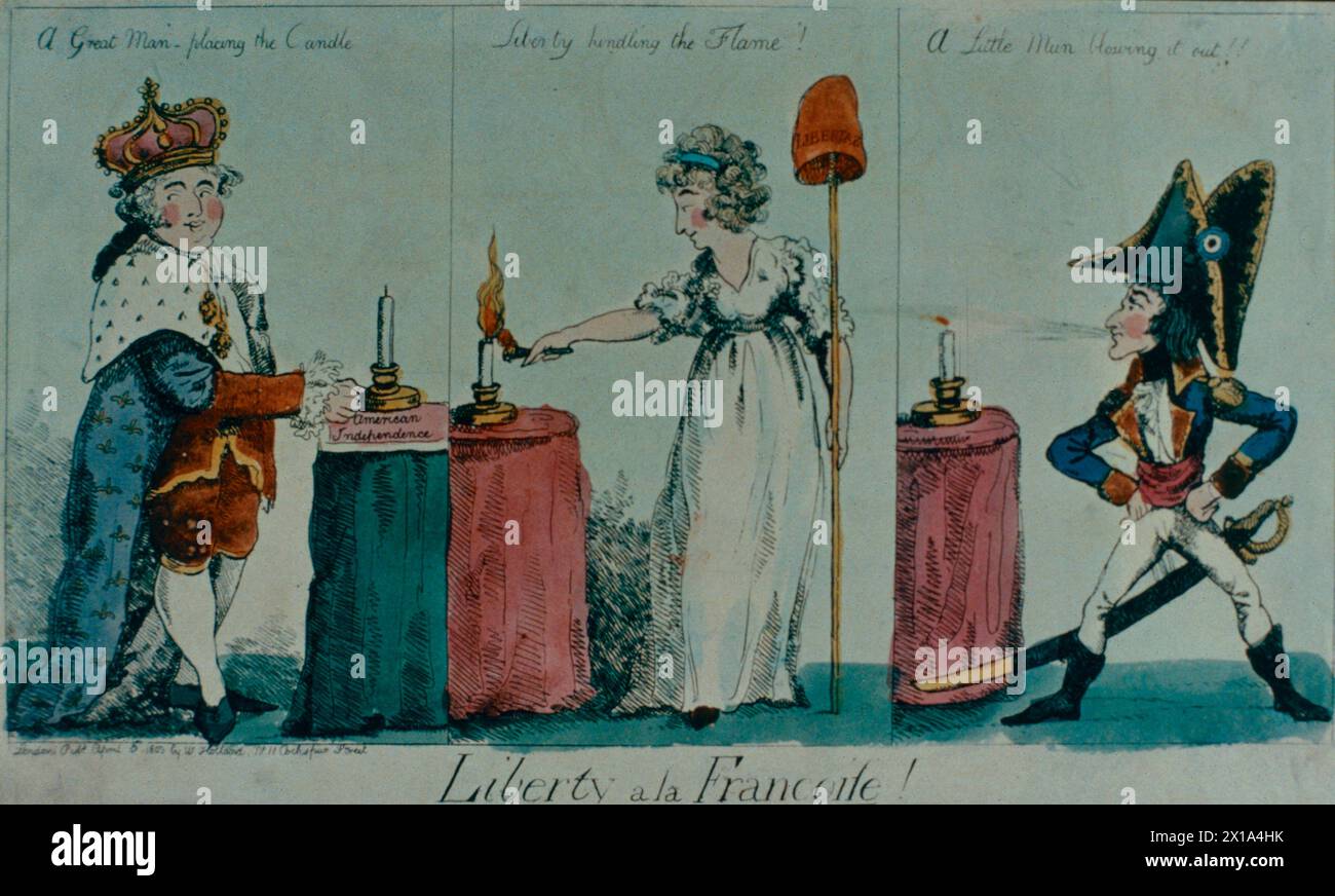 Liberty a la Francaise, British cartoon criticising Napoleon ...