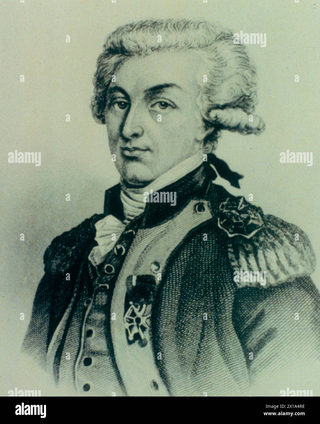 Portrait of Marquis de Lafayette, France, illustration Stock Photo - Alamy
