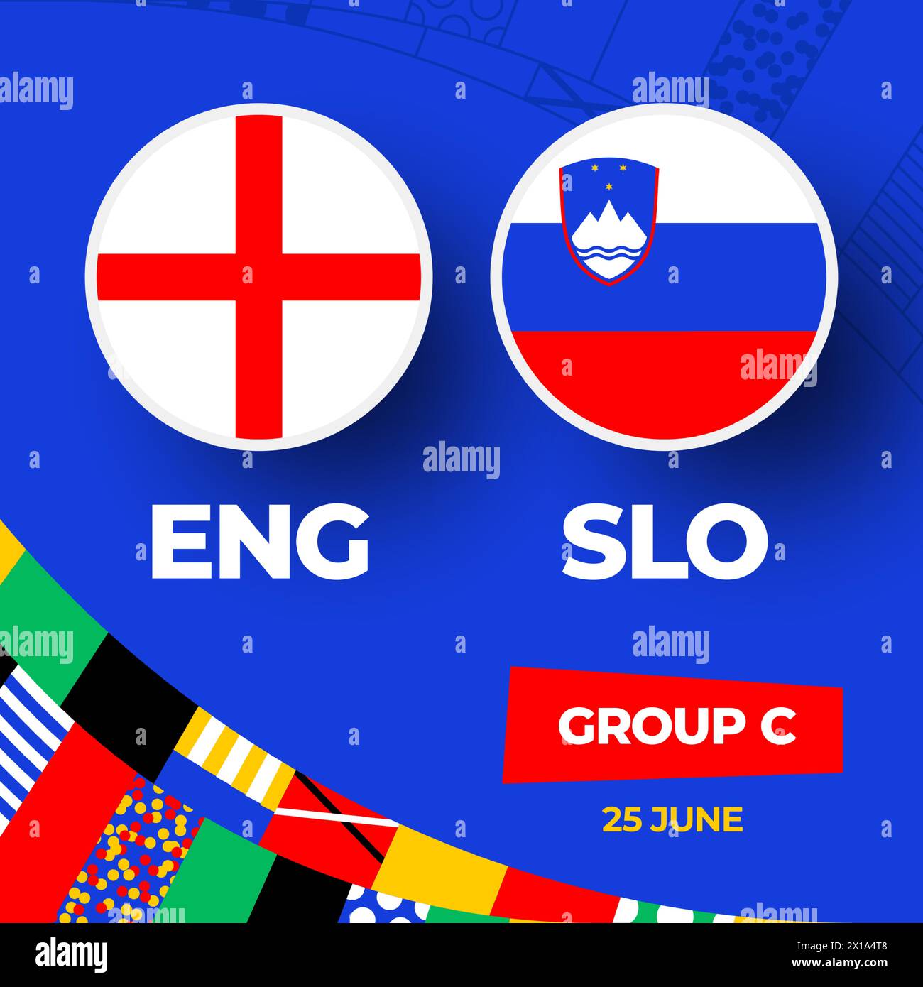 England vs Slovenia football 2024 match versus. 2024 group stage ...
