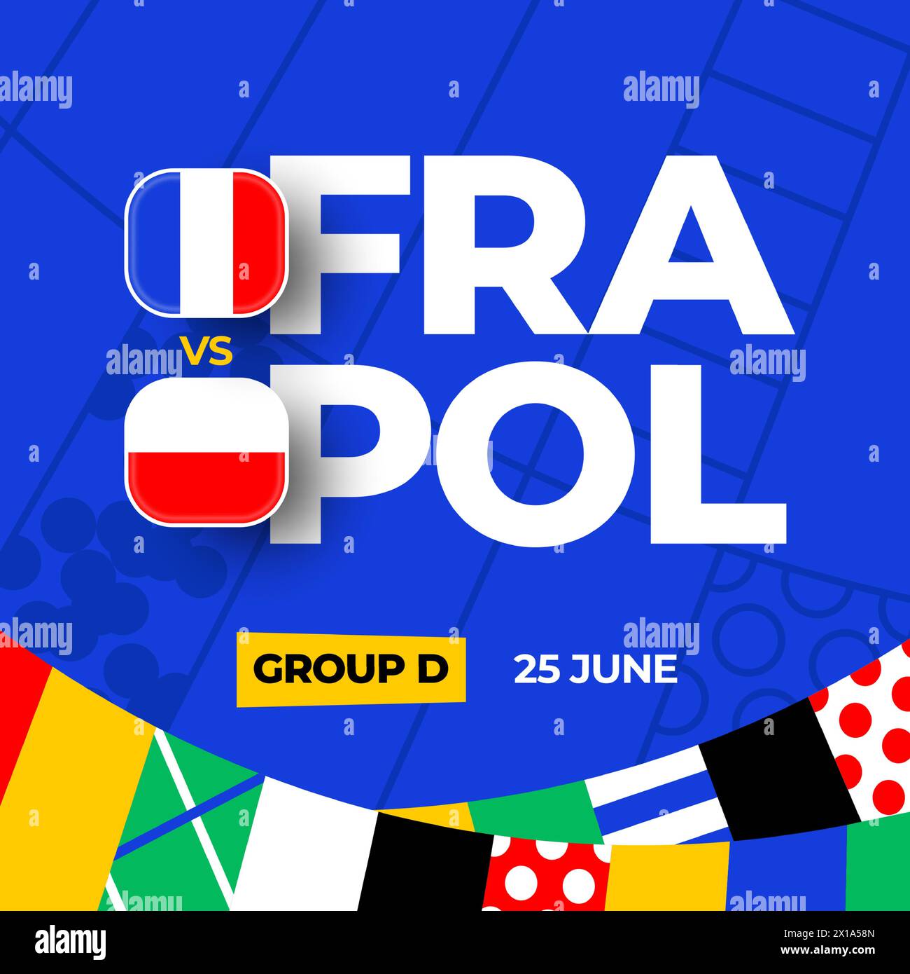 France vs Poland football 2024 match versus. 2024 group stage ...