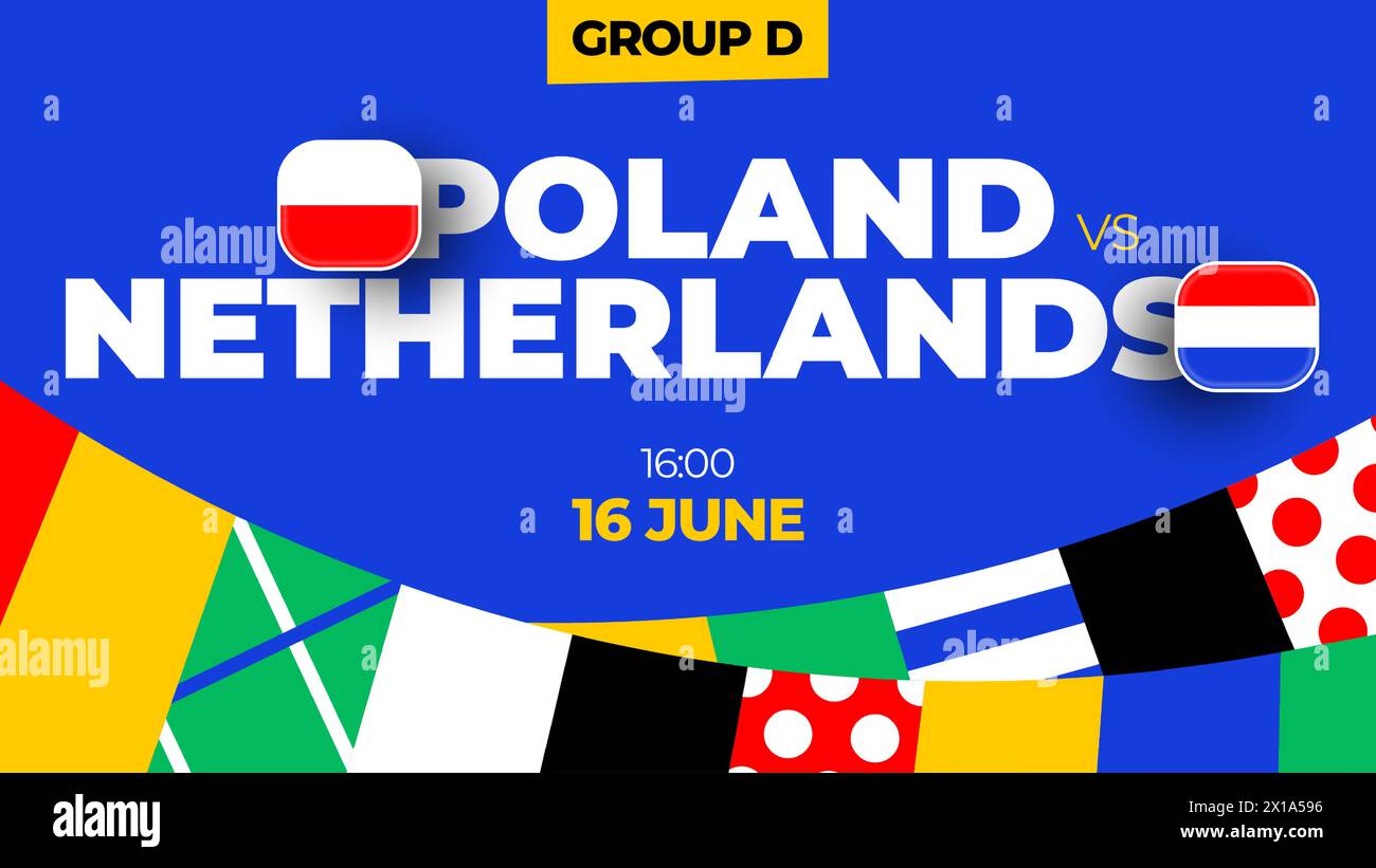 Poland vs Netherlands football 2024 match versus. 2024 group stage ...