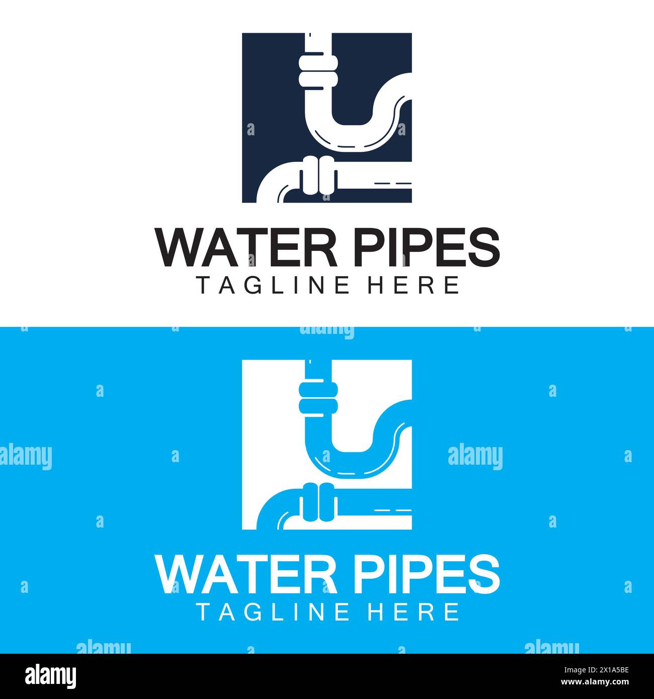 Water Pipes logo icon design template - Vector Stock Vector Image & Art ...
