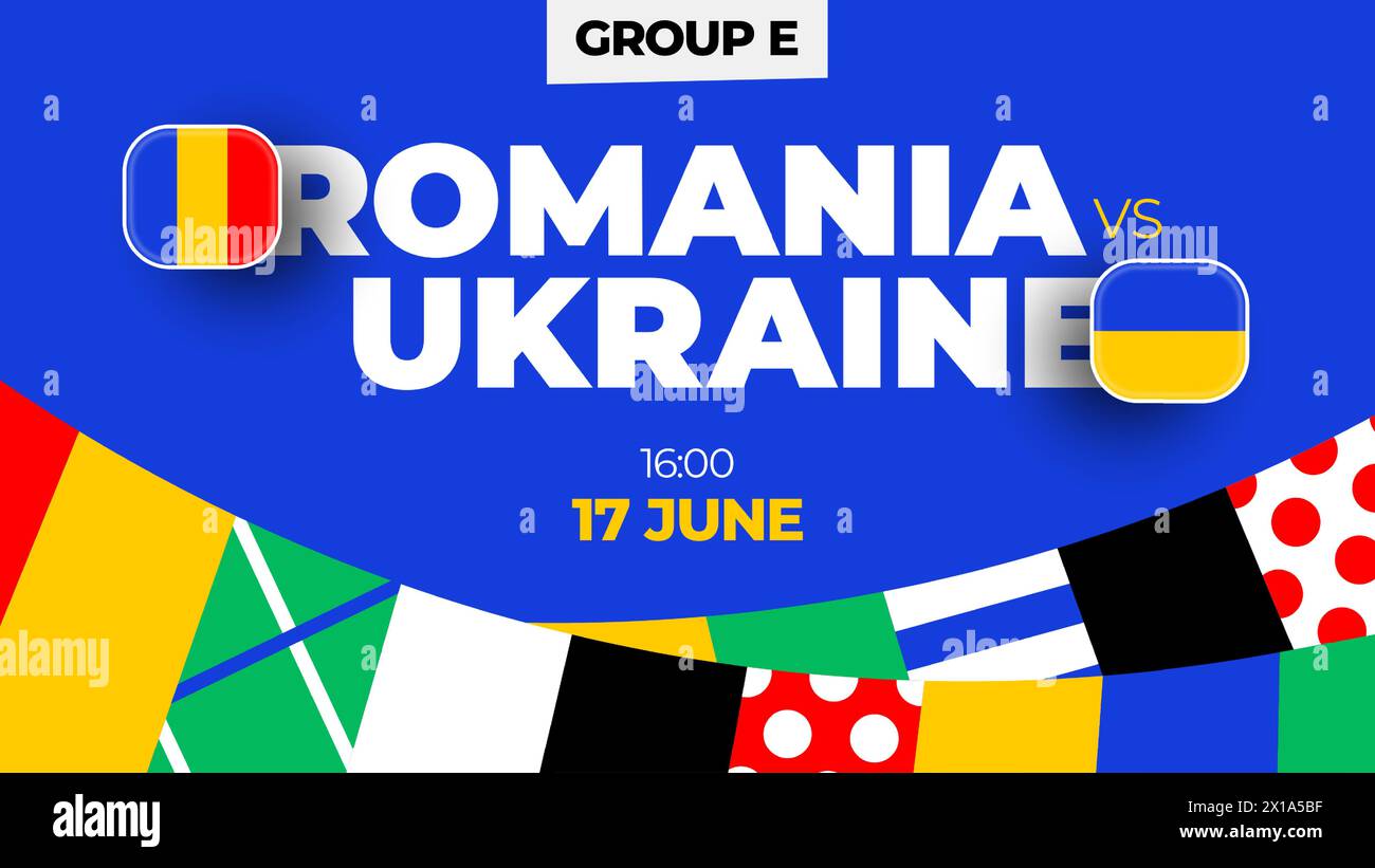 Romania vs Ukraine football 2024 match versus. 2024 group stage ...