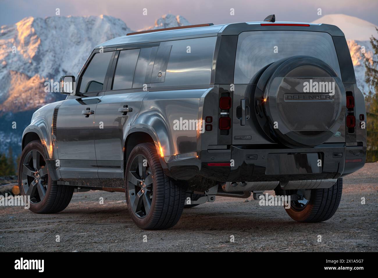 Land Rover Defender 130 - 8-seat SUV for the family Stock Photo - Alamy