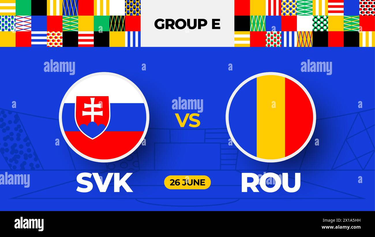 Slovakia vs Romania football 2024 match versus. 2024 group stage ...