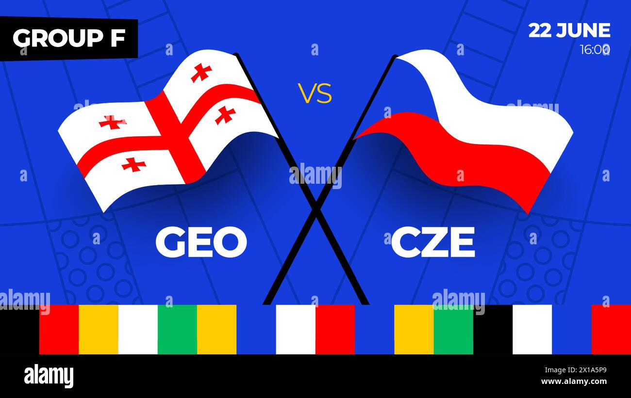 Georgia vs Czechia football 2024 match versus. 2024 group stage ...