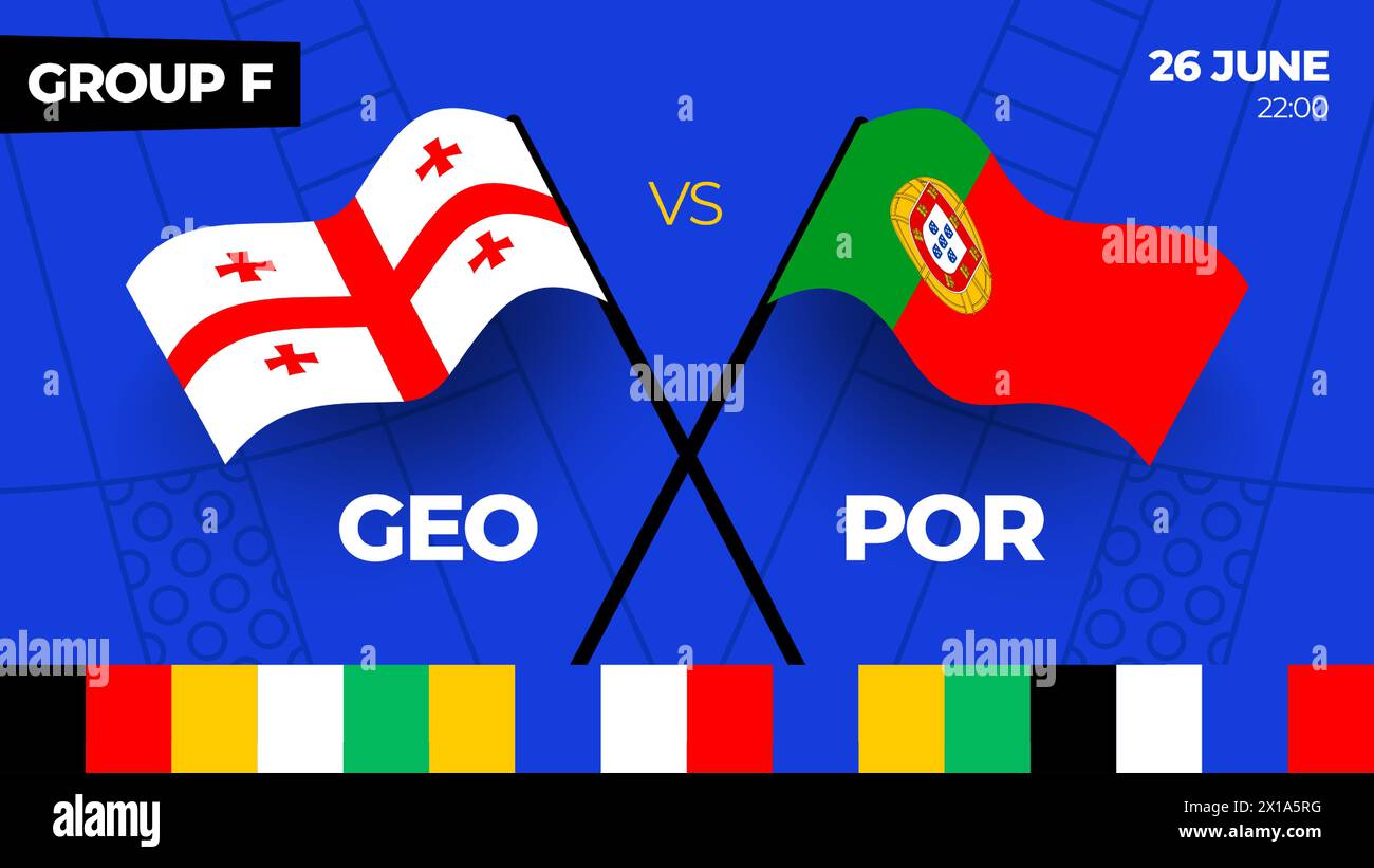 Georgia vs Portugal football 2024 match versus. 2024 group stage ...