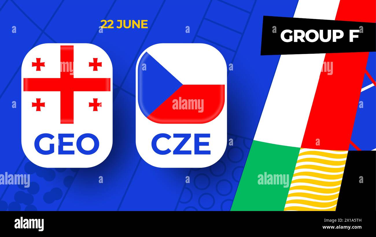Georgia vs Czechia football 2024 match versus. 2024 group stage ...