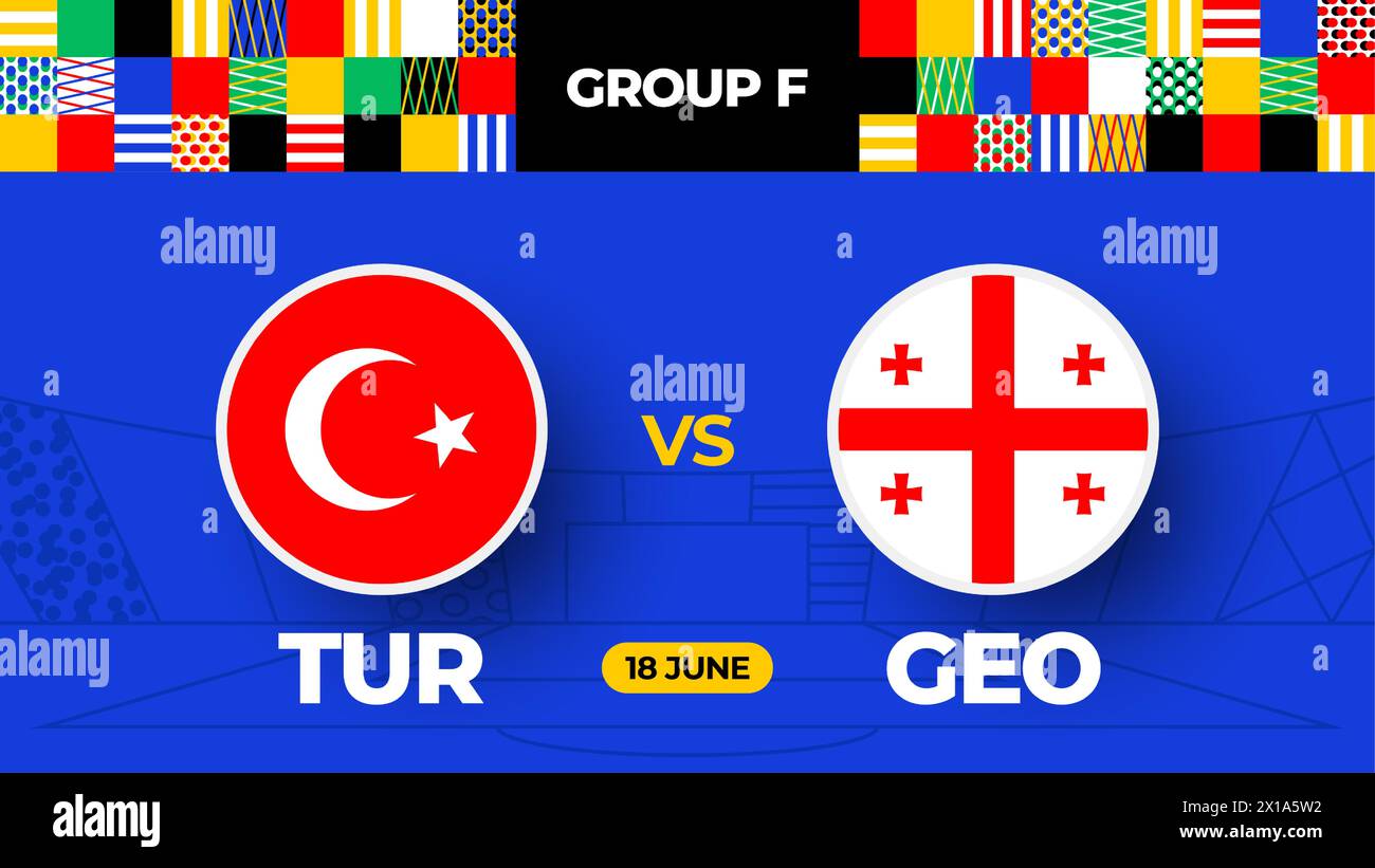 Türkiye vs Georgia football 2024 match versus. 2024 group stage ...
