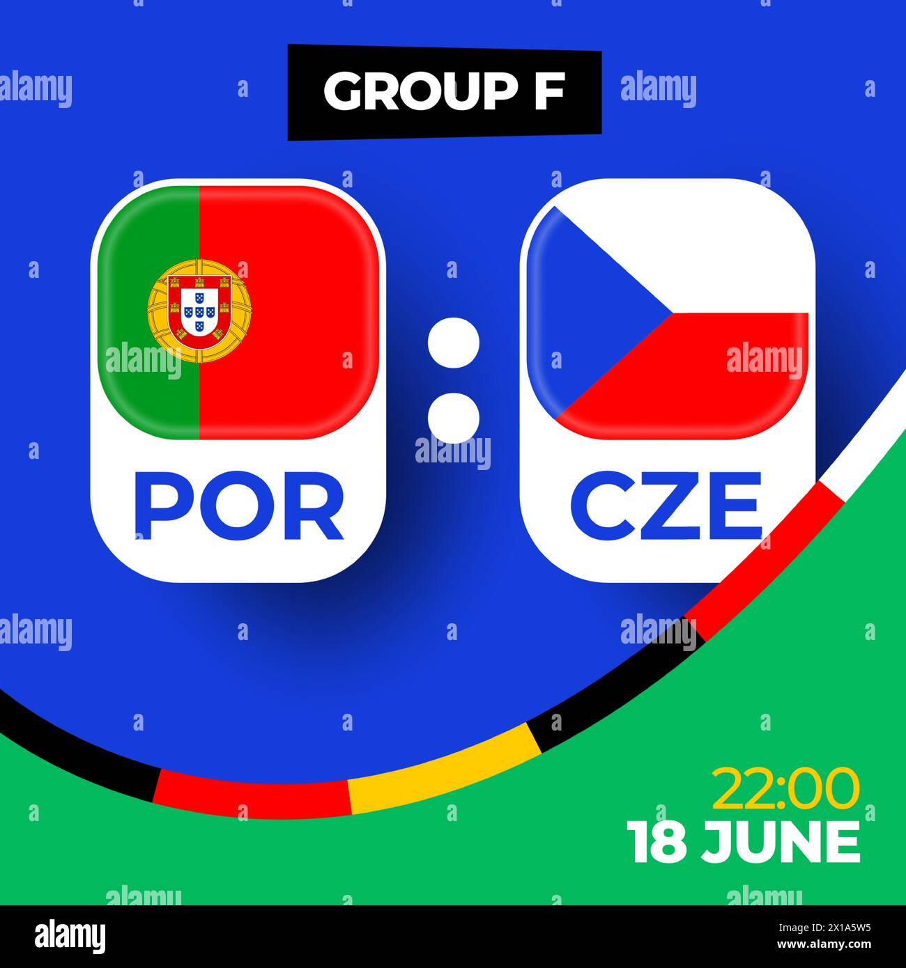 Portugal vs Czechia football 2024 match versus. 2024 group stage championship match versus teams ...