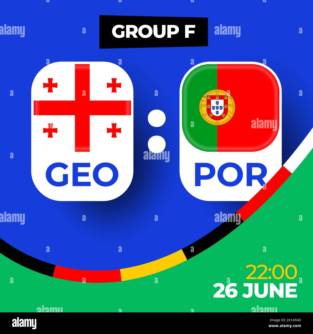 Georgia vs Portugal football 2024 match versus. 2024 group stage ...