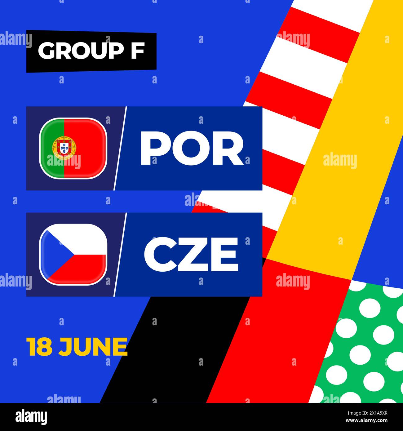 Portugal vs Czechia football 2024 match versus. 2024 group stage ...