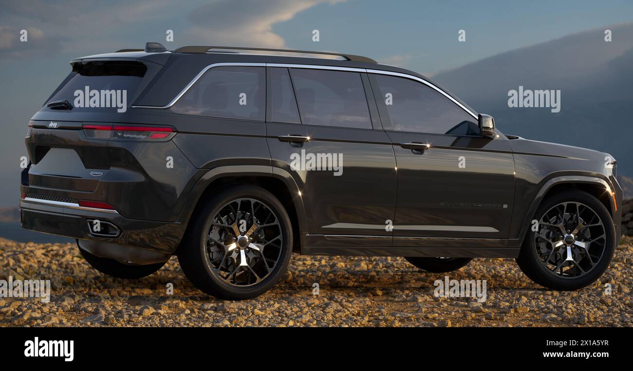 Jeep Grand Cherokee 4xe hybrid with legendary four-wheel drive Stock ...