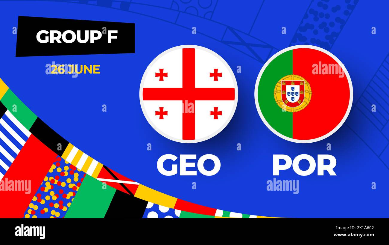 Georgia vs Portugal football 2024 match versus. 2024 group stage ...