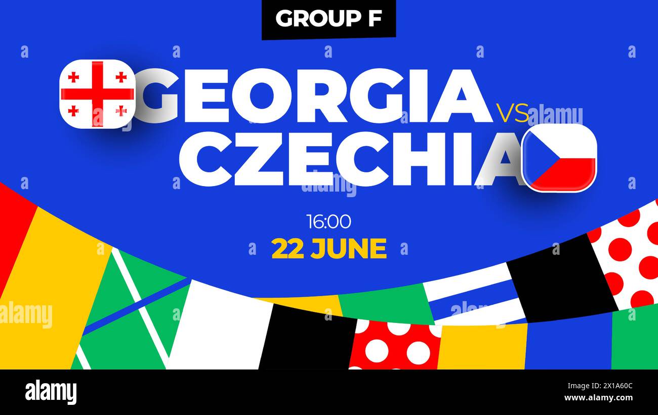Georgia vs Czechia football 2024 match versus. 2024 group stage ...