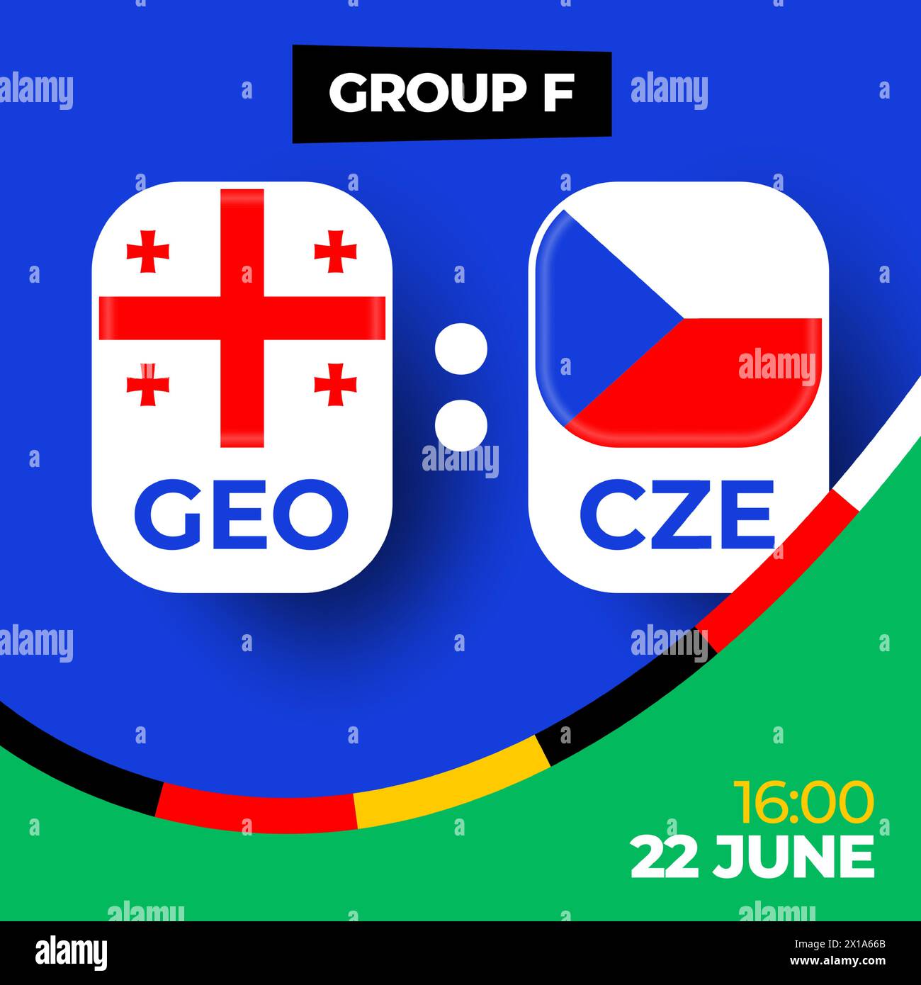 Georgia vs Czechia football 2024 match versus. 2024 group stage ...