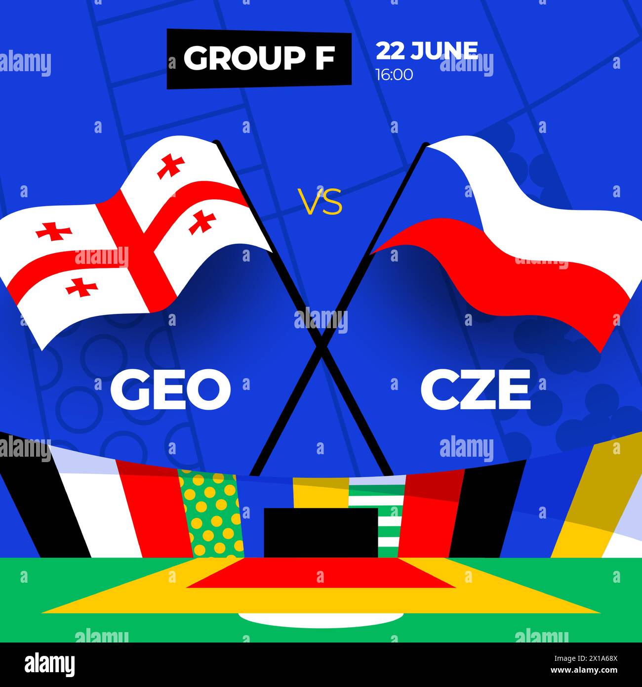 Georgia vs Czechia football 2024 match versus. 2024 group stage ...