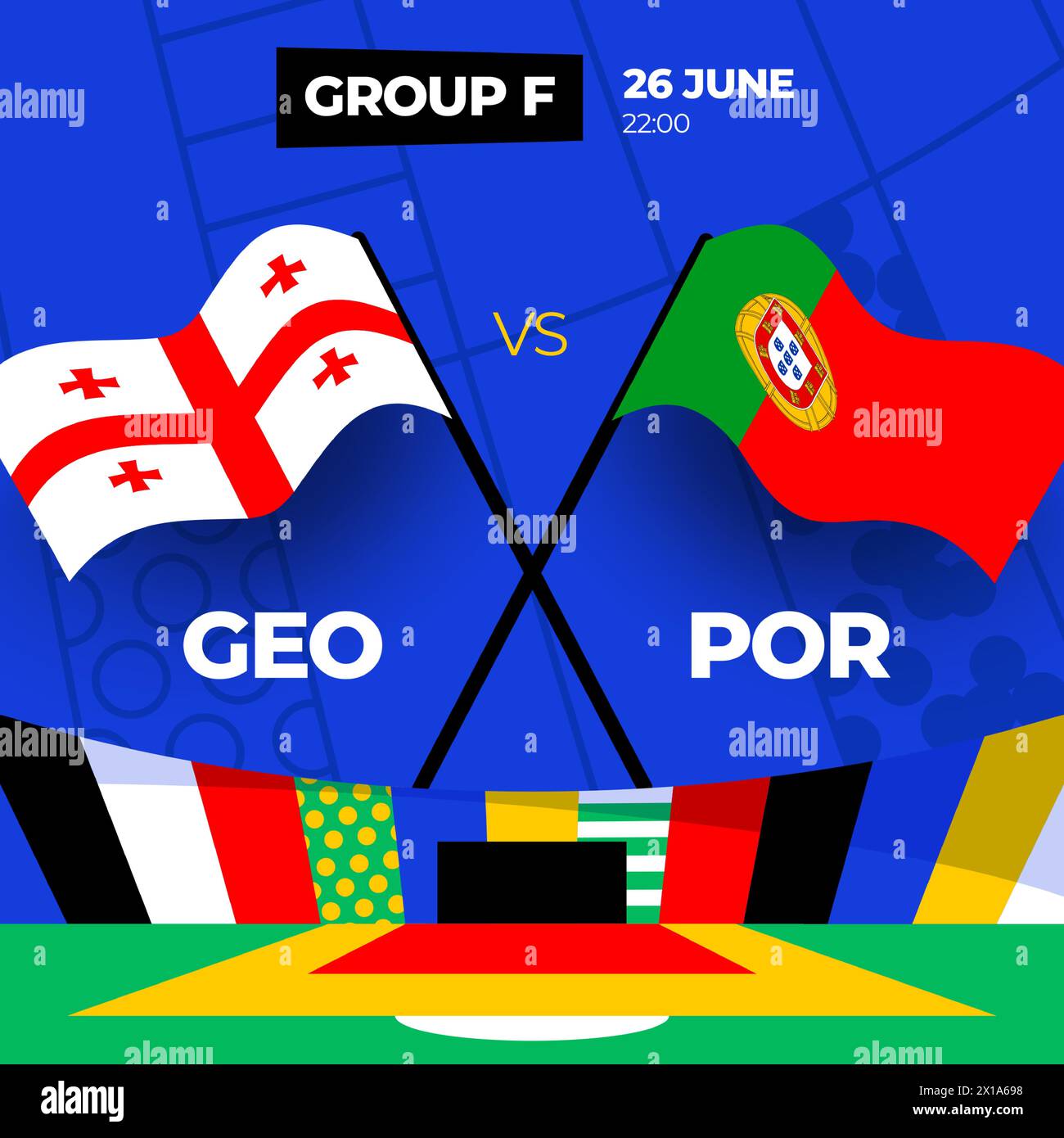 Georgia vs Portugal football 2024 match versus. 2024 group stage ...