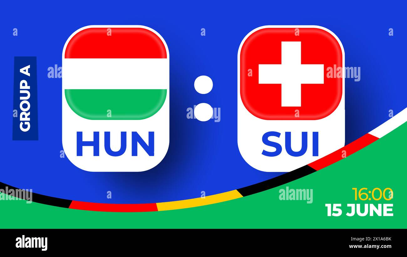 Hungary vs Switzerland football 2024 match versus. 2024 group stage ...