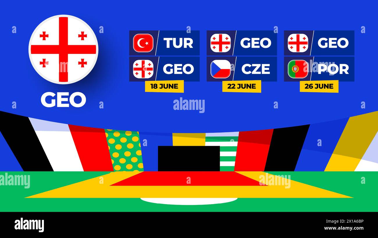 Georgia football 2024 match versus set. National team flag 2024 and ...