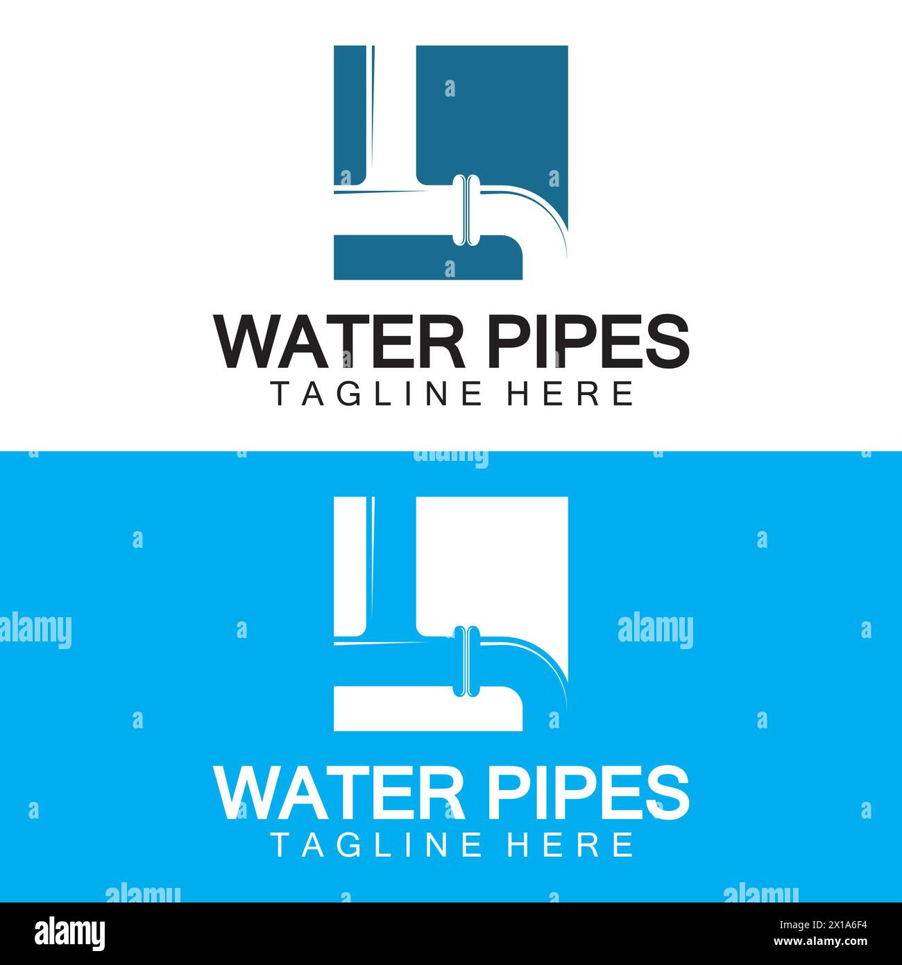 Water Pipes logo icon design template - Vector Stock Vector Image & Art ...
