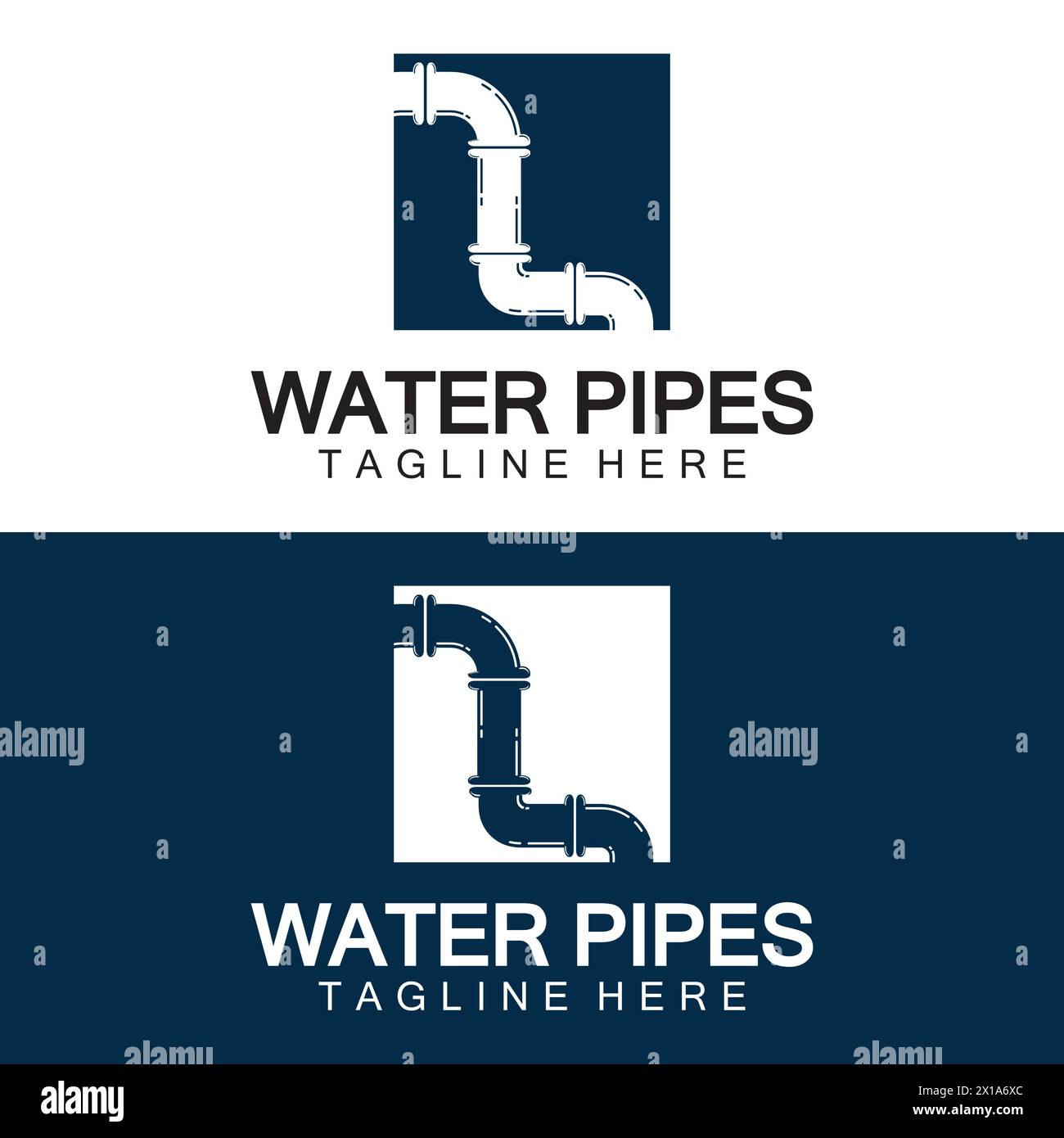 Water Pipes logo icon design template - Vector Stock Vector Image & Art ...