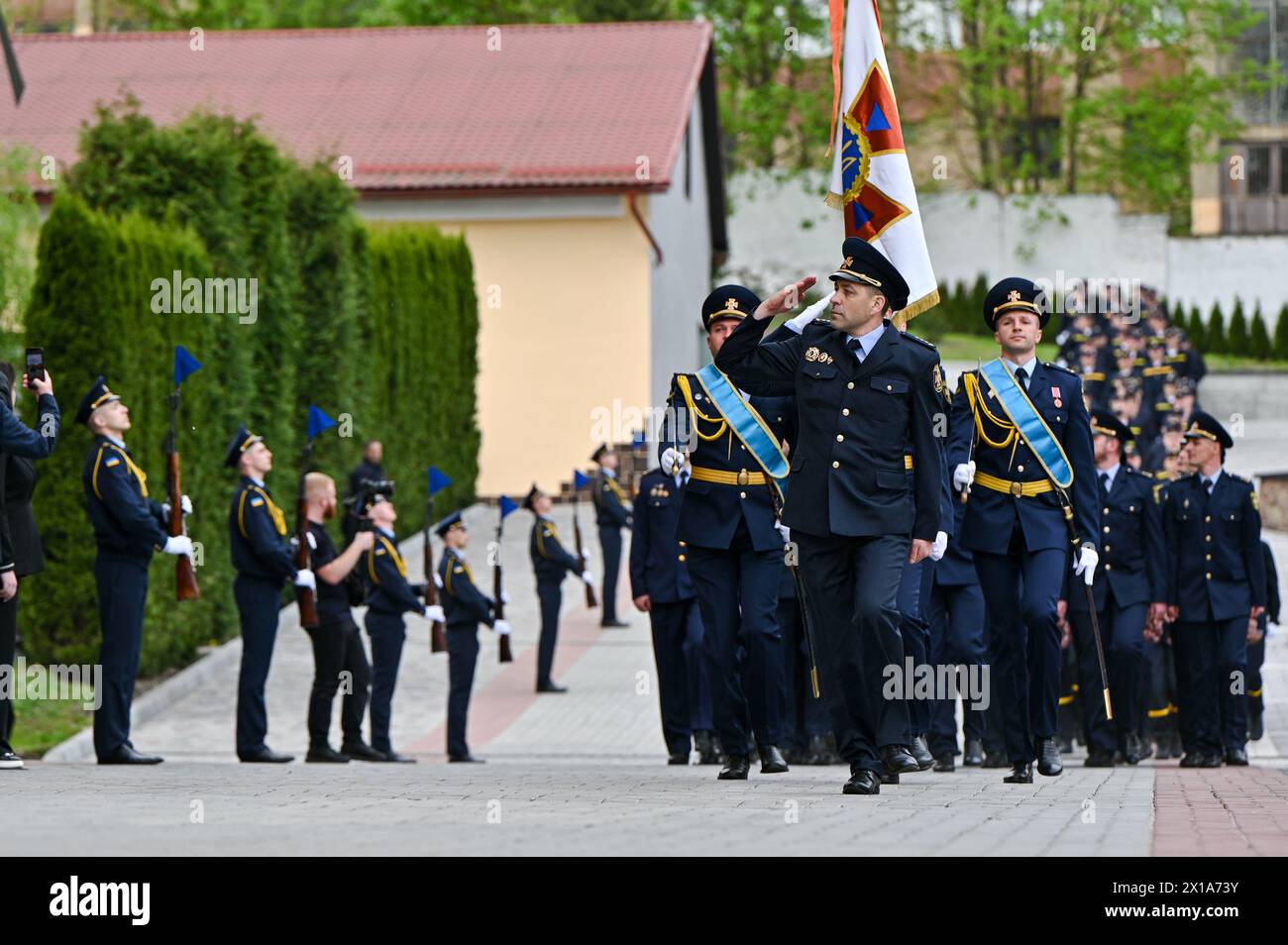 Non Exclusive: LVIV, UKRAINE - APRIL 15, 2024 - Participants are ...