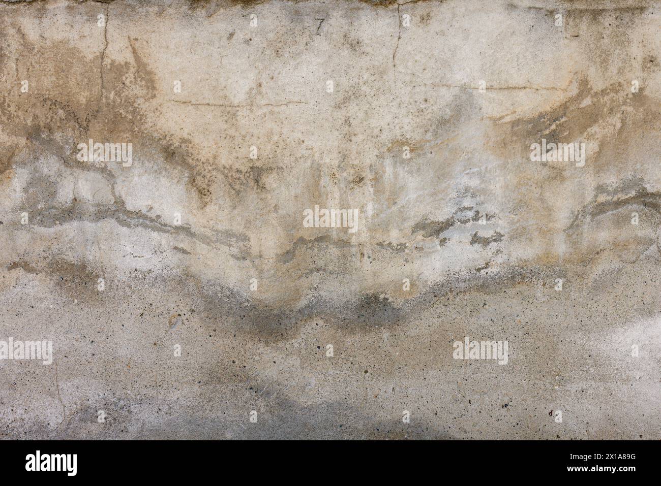 Old water damaged plaster wall surface - full-frame background and ...