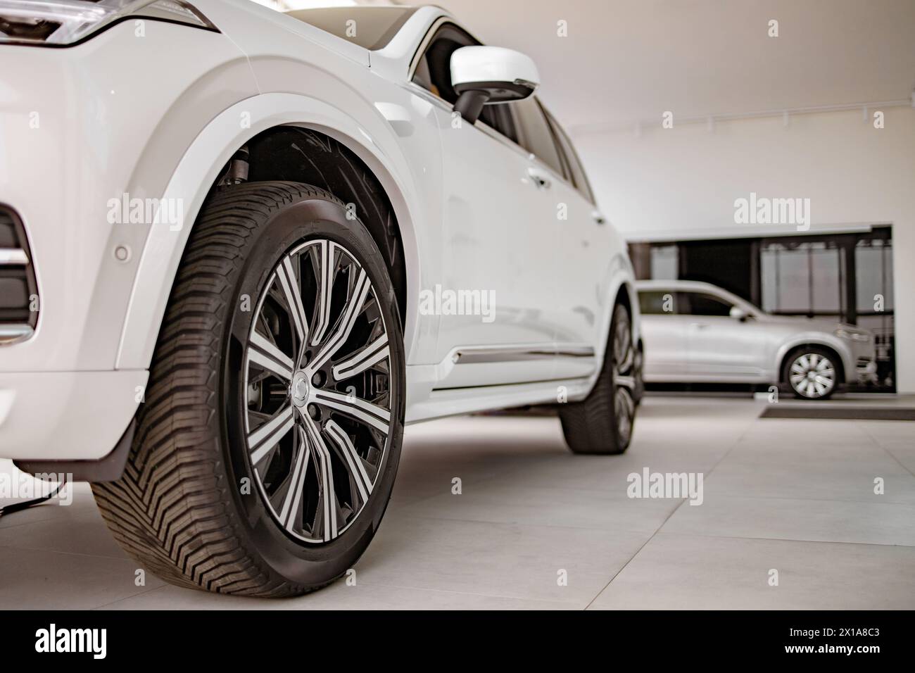 Aluminum wheel with tire. Rims Stock Photo - Alamy