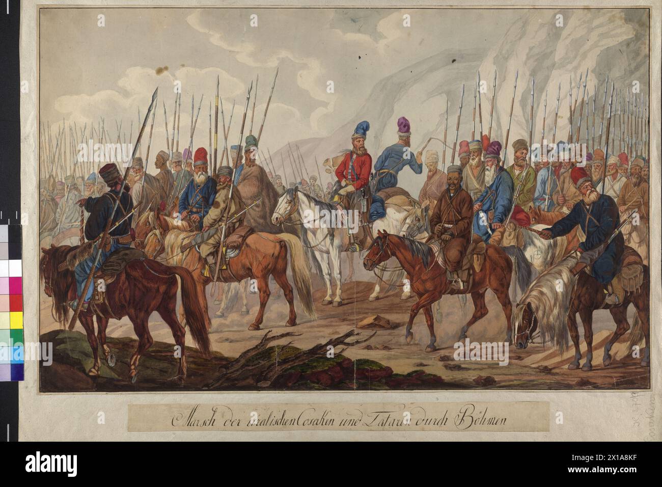 Cossacks, Cossacks on the marching-through through Bohemia in the year ...