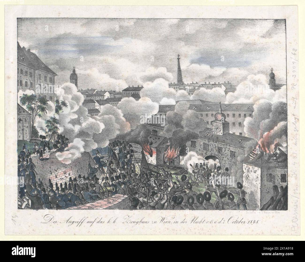 The attack on the k. k. armoury to Vienna, in the night from 6th on 7th ...