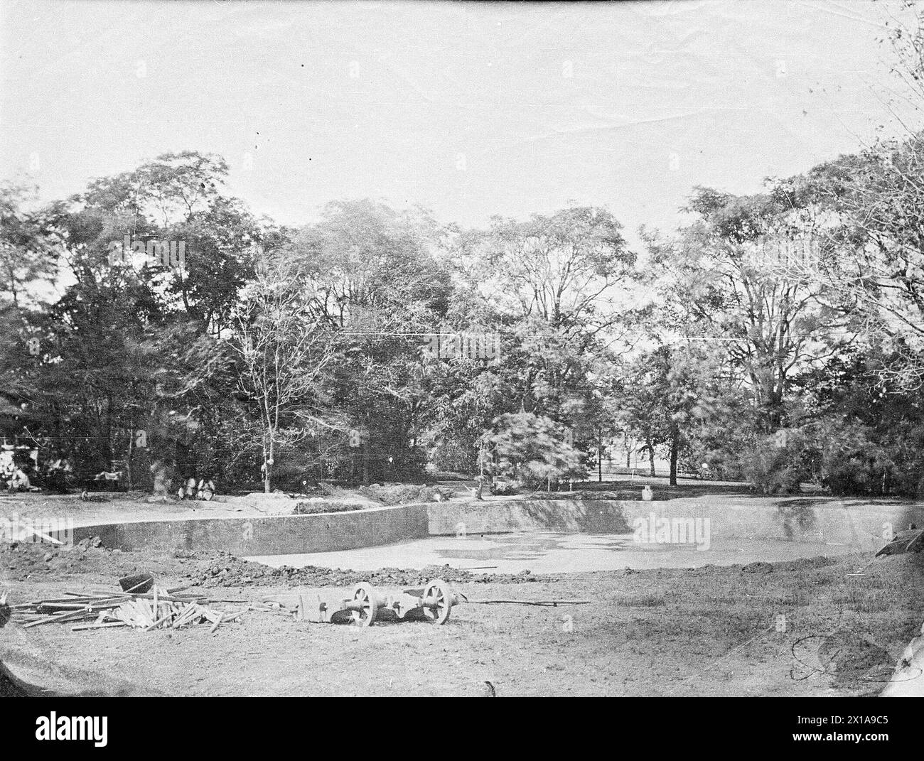 Vienna 1, castle garden, construction work at basin, 1870 - 18700101 ...