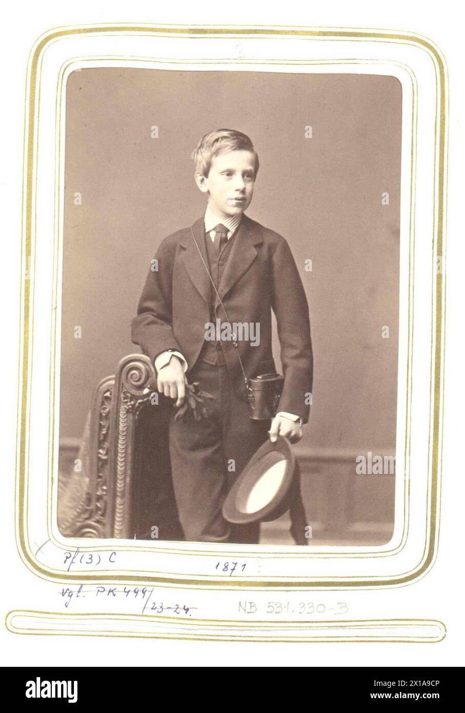 Rudolph, crown prince of Austria, in younger years. Rudolph in dark ...