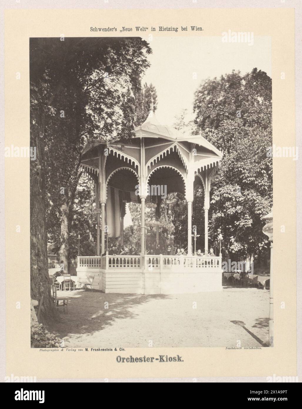 Schwender's "Neue Welt" in Hietzing near as. orchestra kiosk, 1873 ...