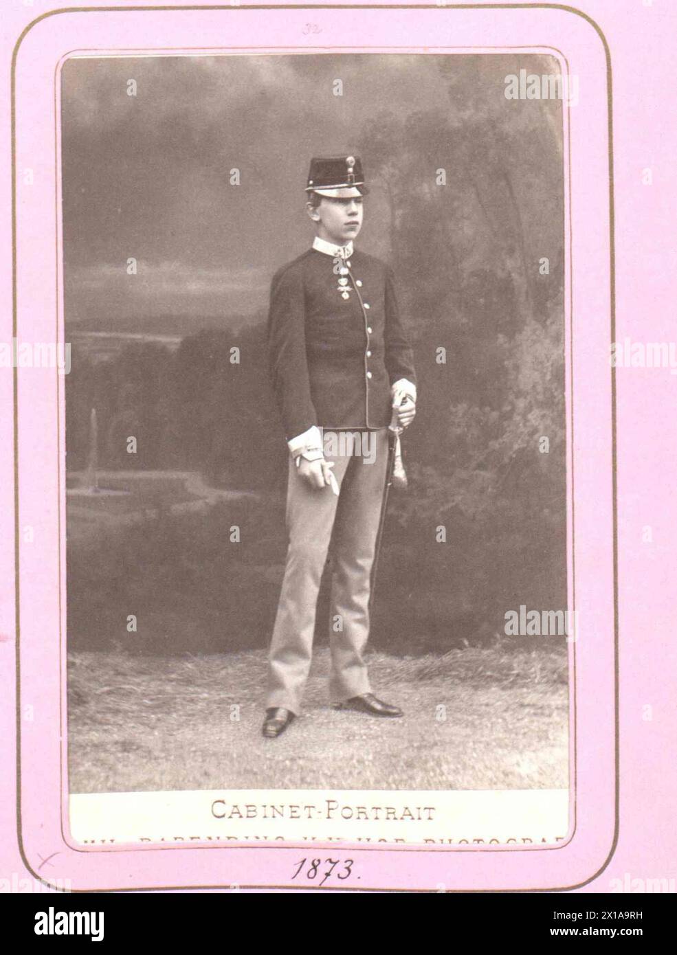 Rudolph, crown prince of Austria, reproduction in uniform of the ...