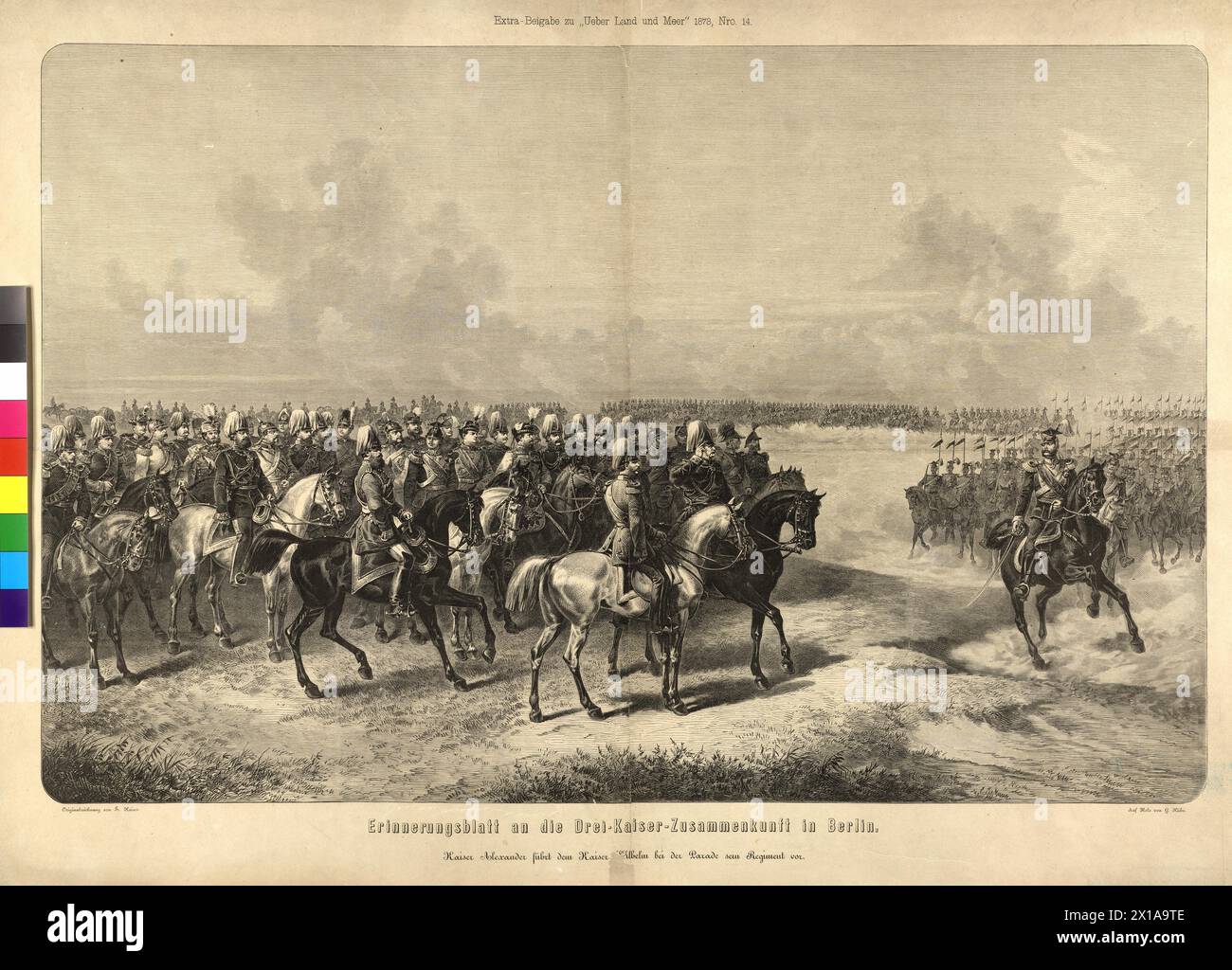 Conference of the Three Emperors 1872, commemorative paper at the ...
