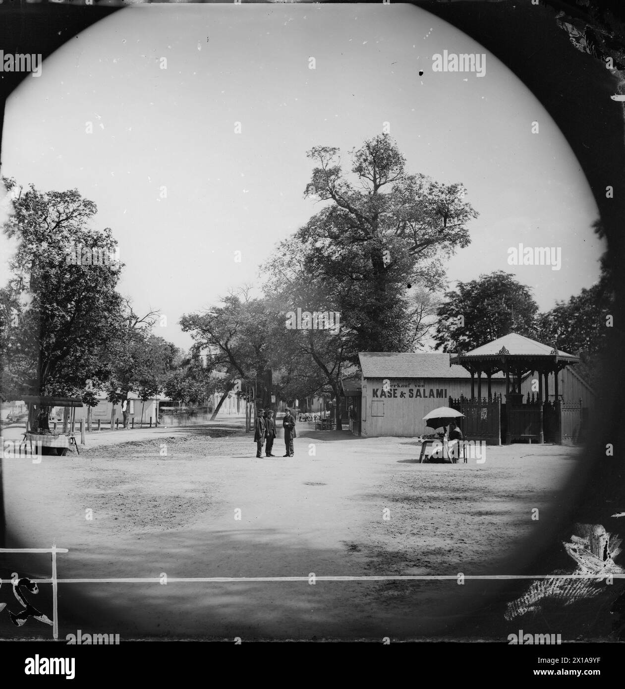 Vienna 2, fun fair part of the Viennese Prater, kiosk, 1874 - 18740101 ...