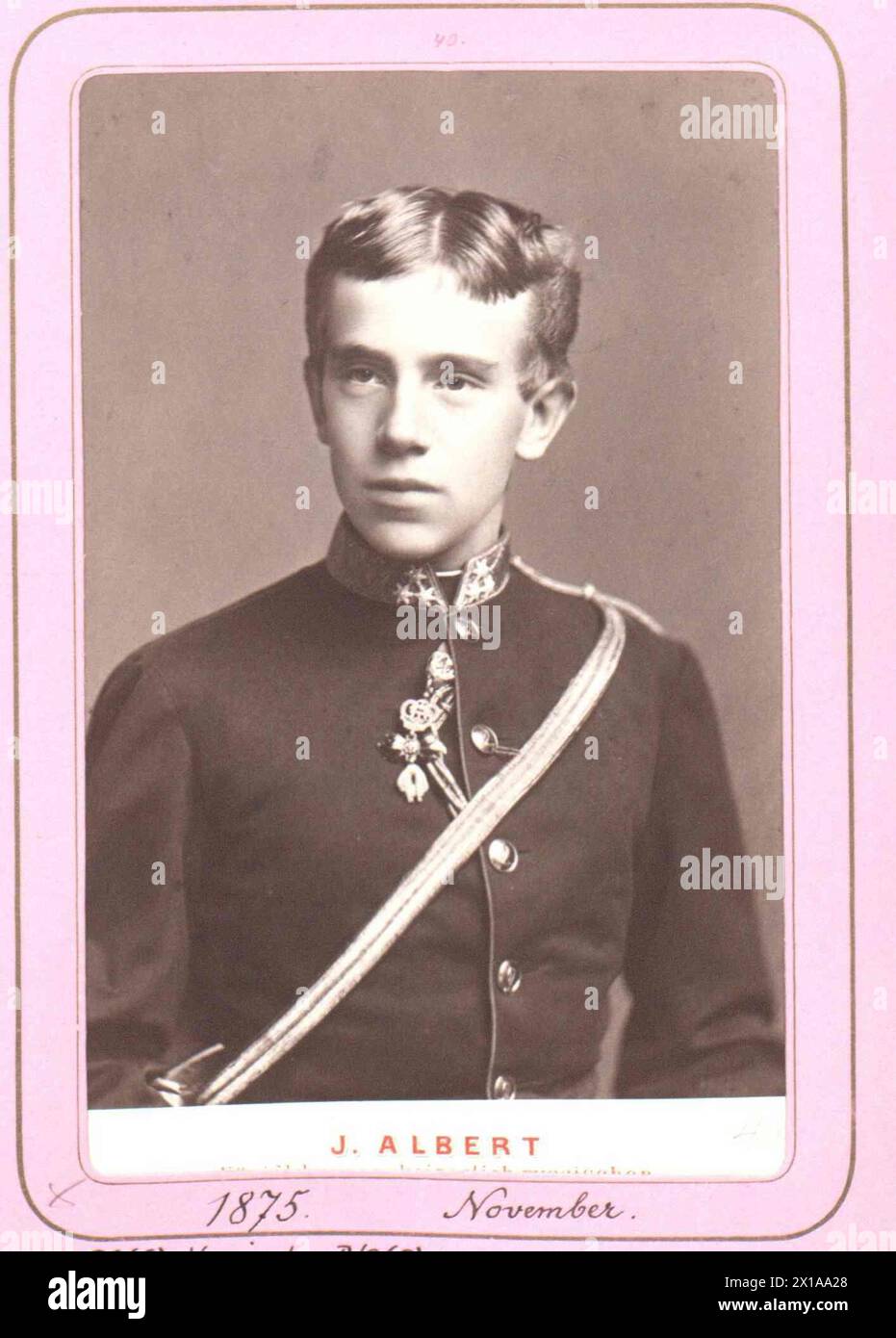 Rudolph, crown prince of Austria, reproduction in uniform of the ...