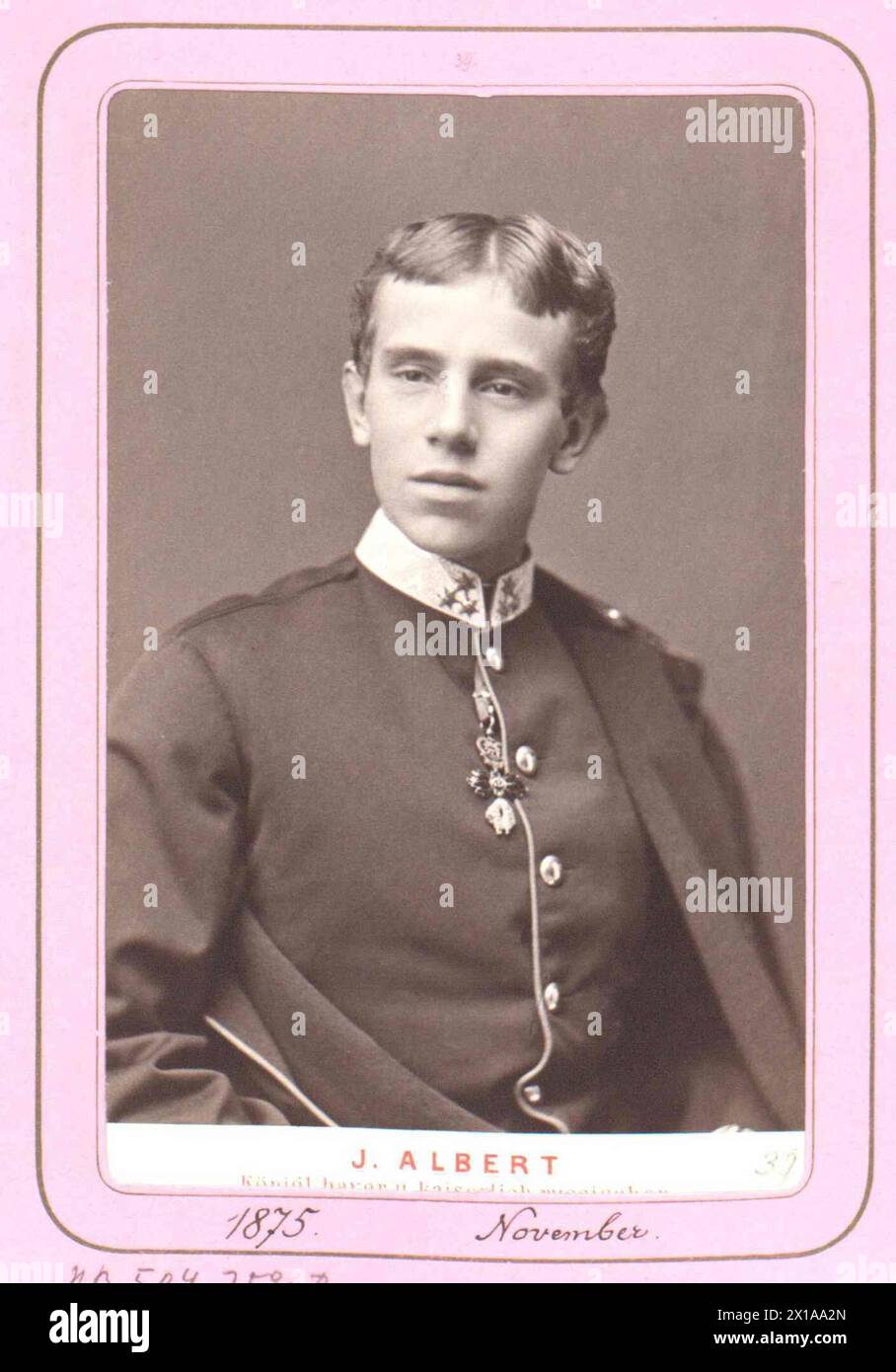 Rudolph, crown prince of Austria, reproduction in uniform of the ...