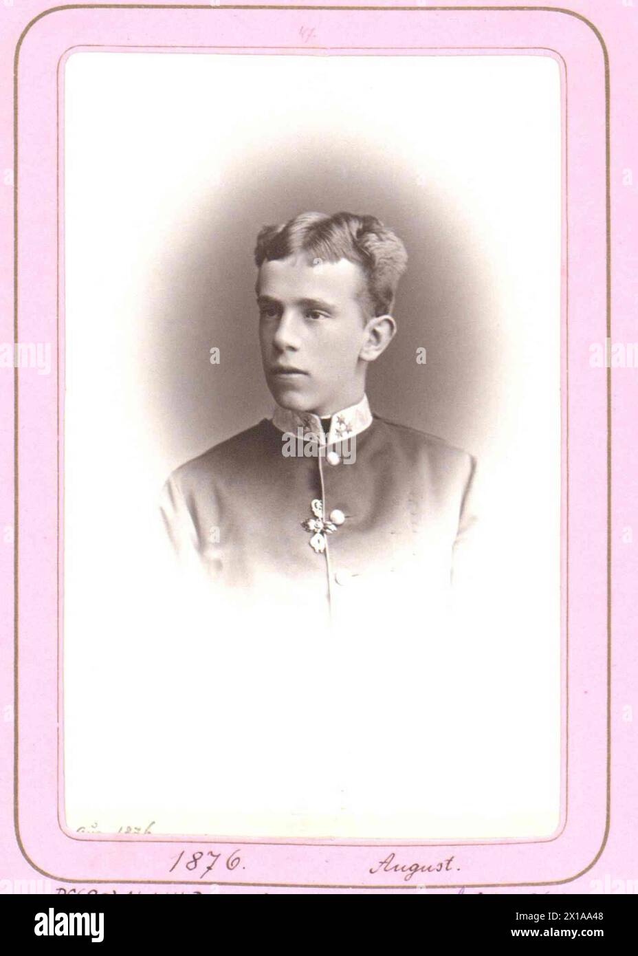 Rudolph, crown prince of Austria, reproduction in uniform of the ...