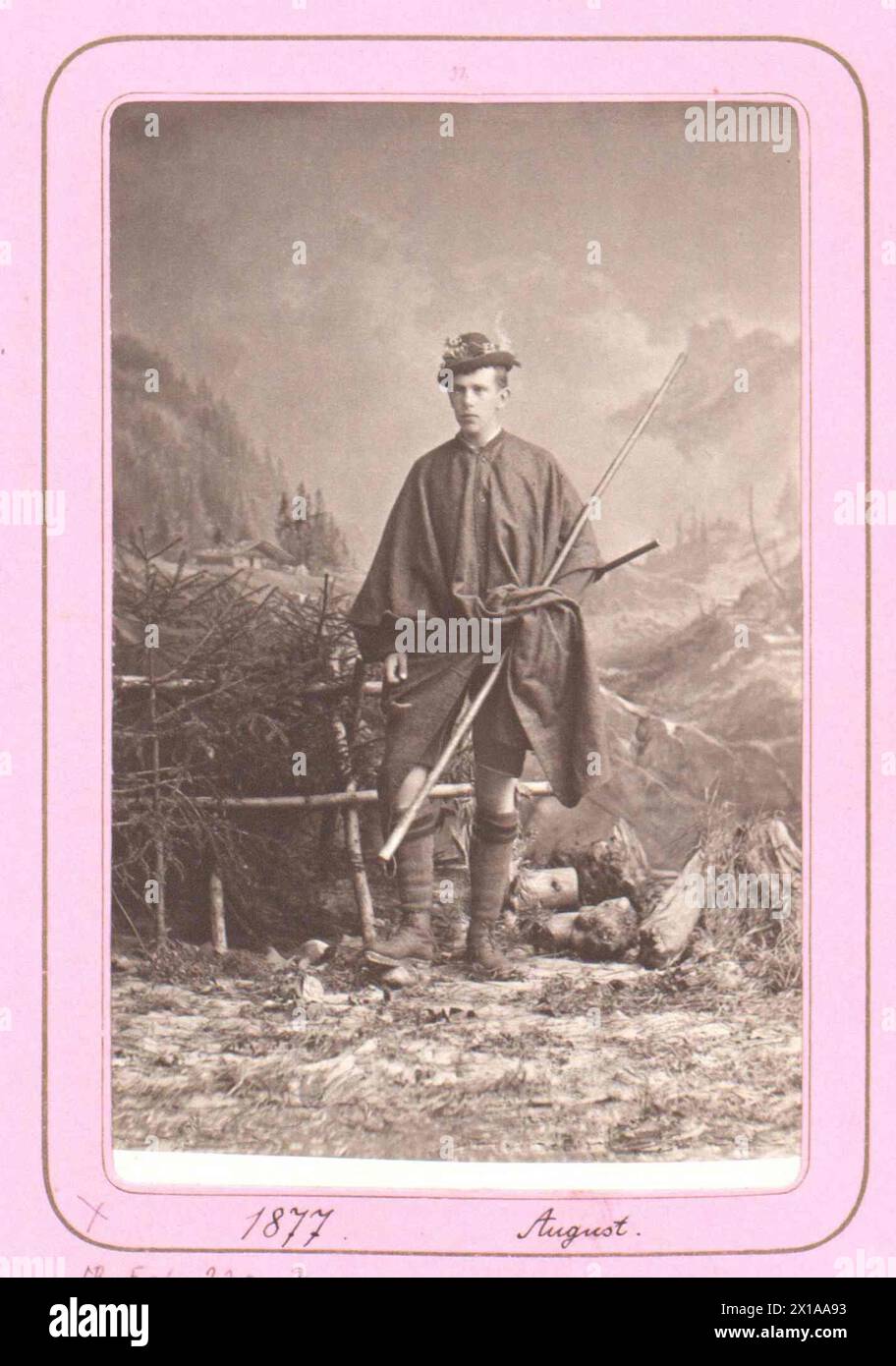 Rudolf, crown prince of Austria, Rudolf as jaeger with weatherproof ...
