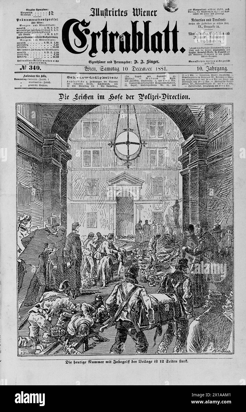 Blaze of the Ringtheater (The Ring Theatre), The mortuary of the ...